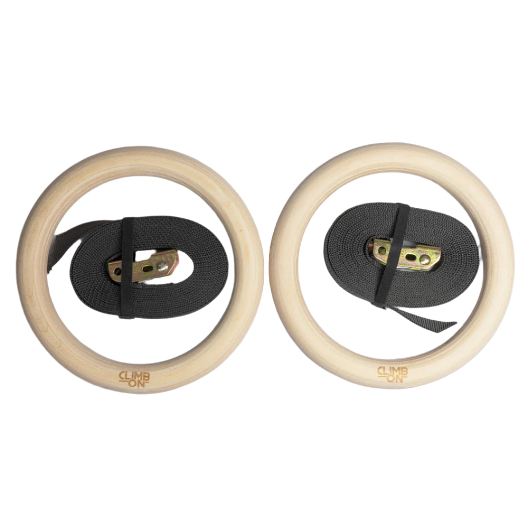 Climb On Equipment Wood Training Rings